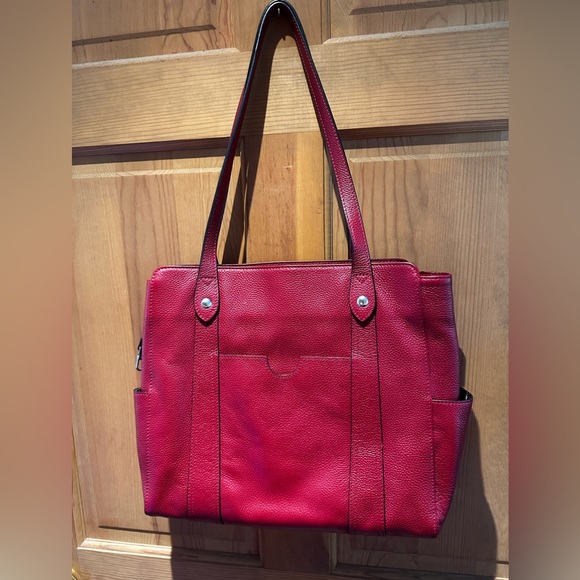 S-Zone | Bags | Szone Leather Red Tote | Poshmark